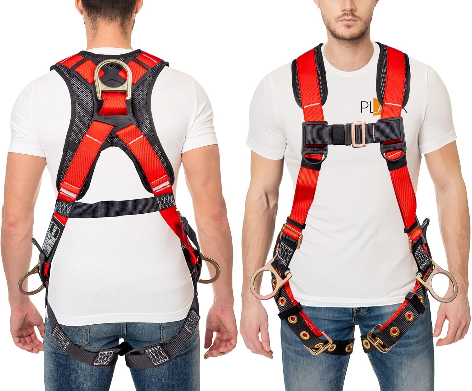 Safety Full Body Harness with 5 Point Adjustment, Dorsal D-ring ...